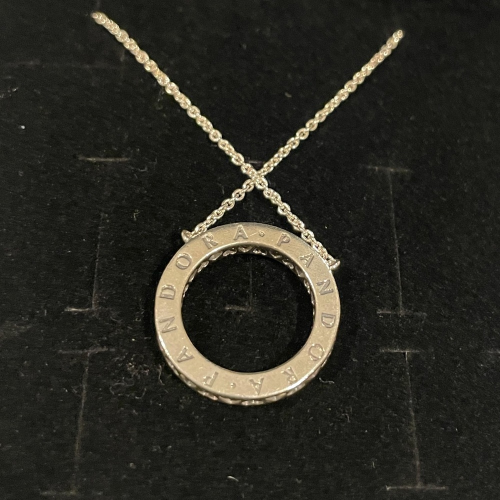 Authentic Pandora Circle Of Sparkle Necklace - Gem
